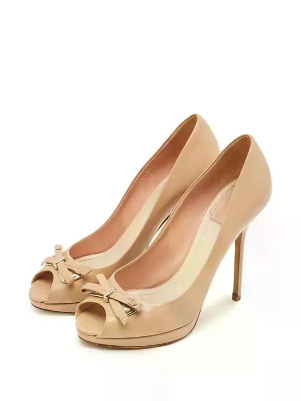 Dior Bow-detail Leather Heeled Pumps