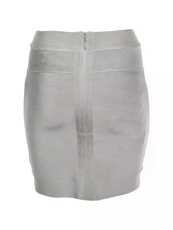 Herve Leger Bandeau Mini Skirt - Grey