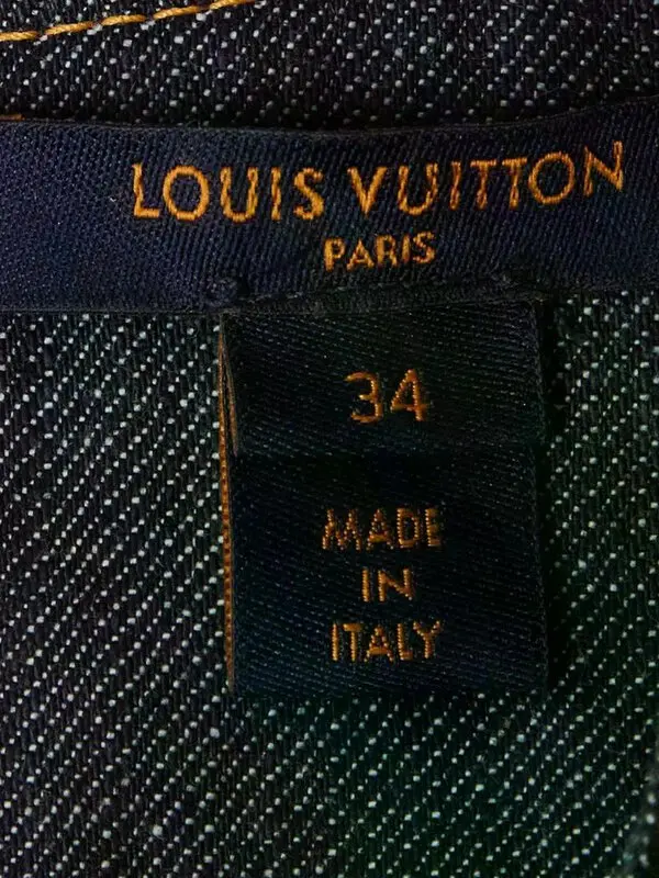 LOUIS VUITTON Corduroy-trim Denim Dress