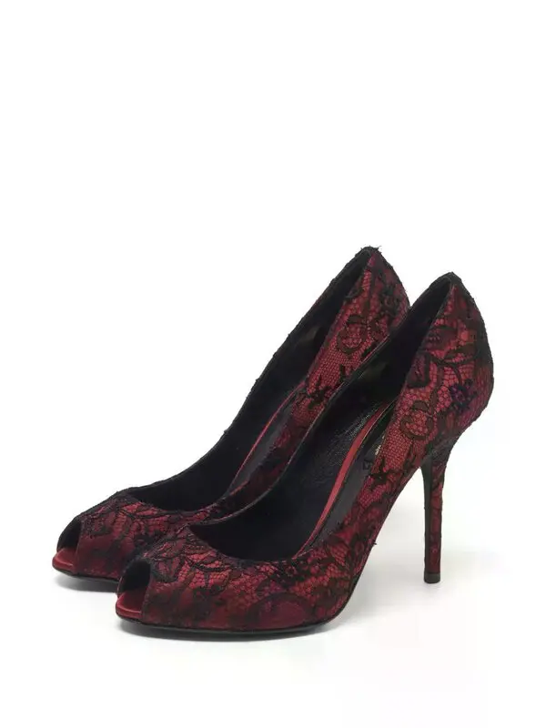 Dolce & Gabbana Lace Peep-toe Pumps