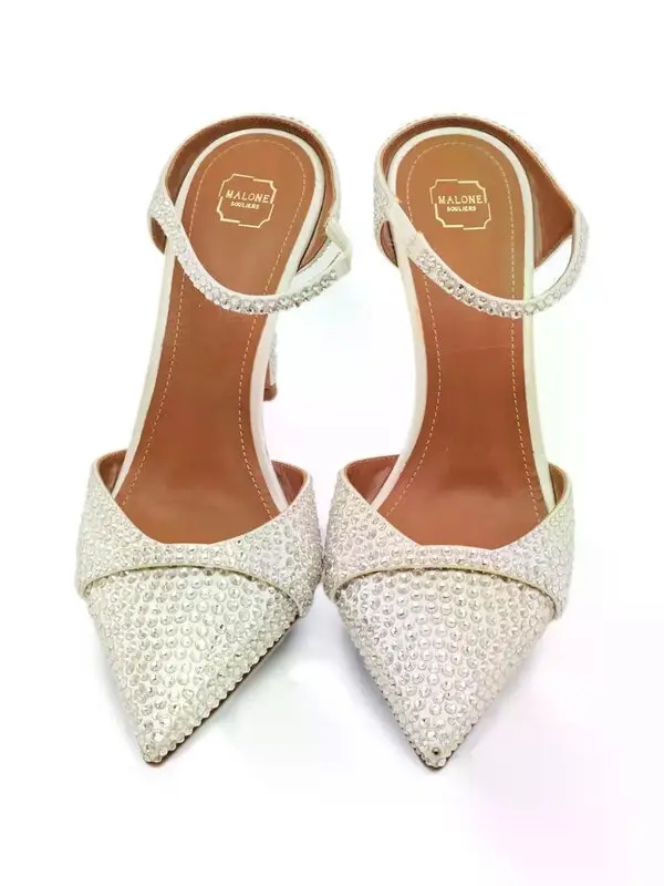 MALONE SOULIERS Iona Crystal-embellished Mules