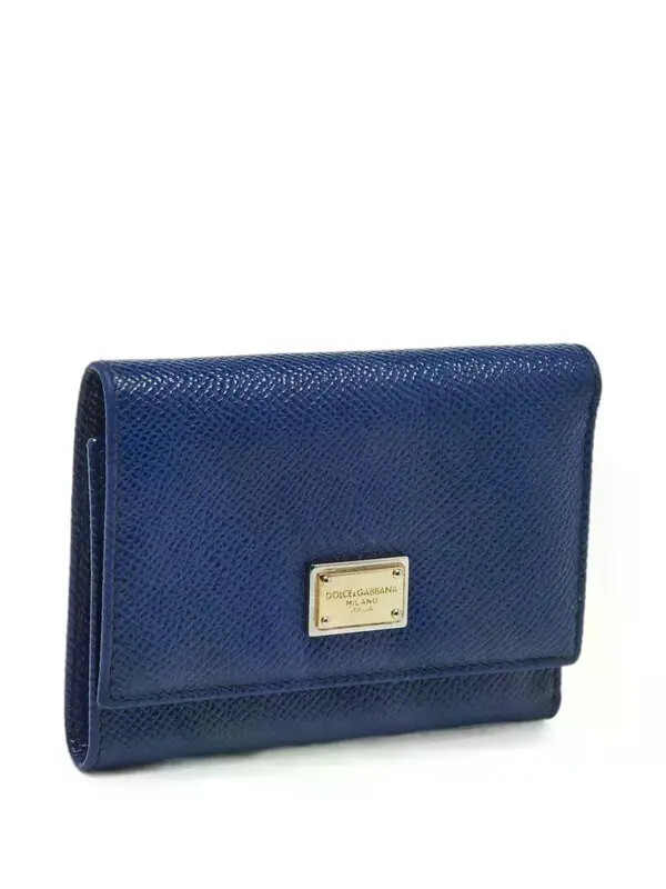 Dolce & Gabbana Logo-plaque Trifold Wallet - Blue
