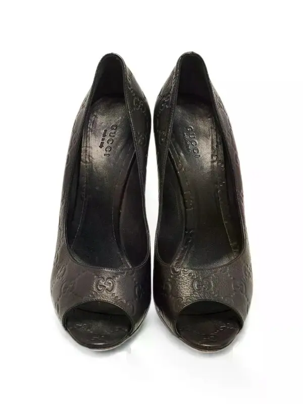 Gucci Guccissima Peep-toe Pumps