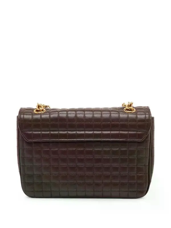 Celine C Quilted Leather Shoulder Bag
