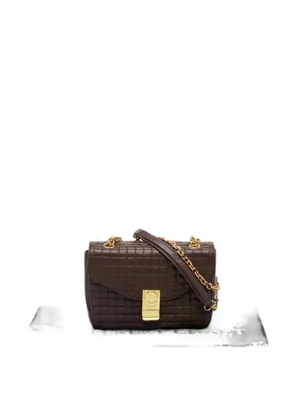 Celine C Quilted Leather Shoulder Bag