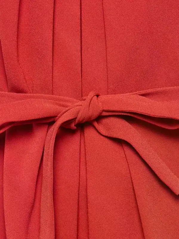 Paule Ka Pleated Belted Dress