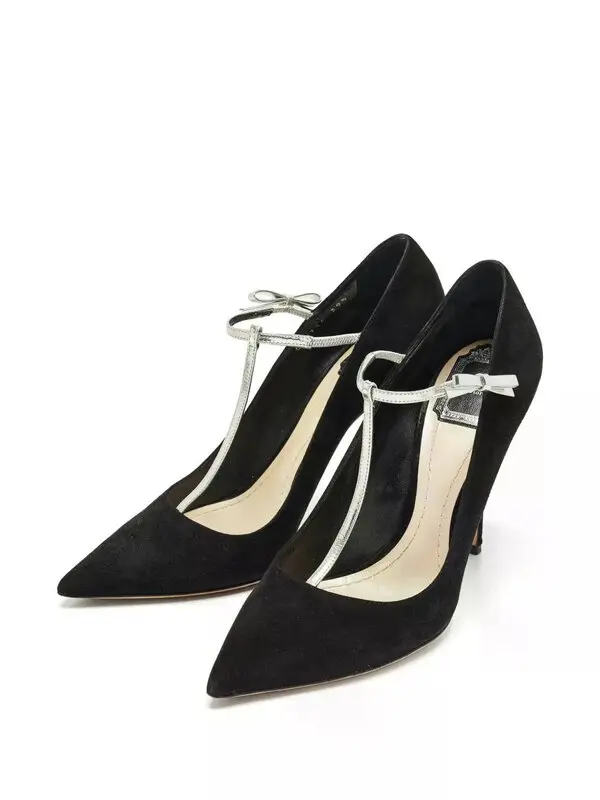 Dior Coquette T-strap Bow-detail Leather Heeled Pumps
