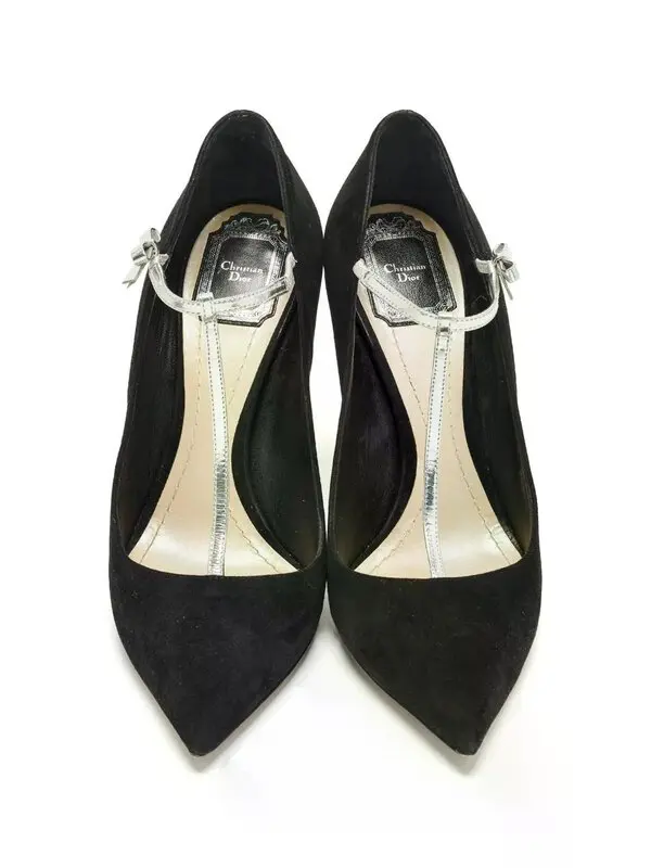 Dior Coquette T-strap Bow-detail Leather Heeled Pumps