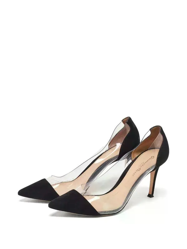 GIANVITO ROSSI Plexi Pointed-toe Pumps - White
