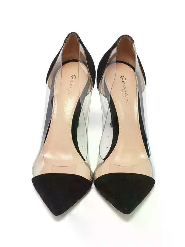 GIANVITO ROSSI Plexi Pointed-toe Pumps - White