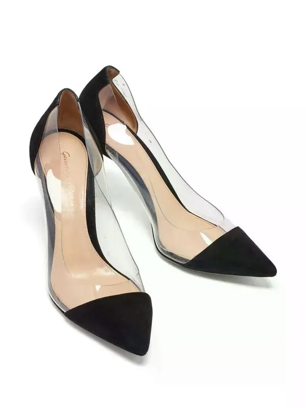 GIANVITO ROSSI Plexi Pointed-toe Pumps - White