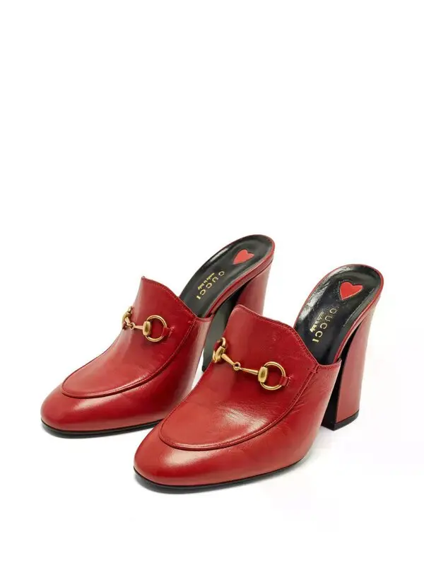 Gucci Princetown Leather Heeled Mules