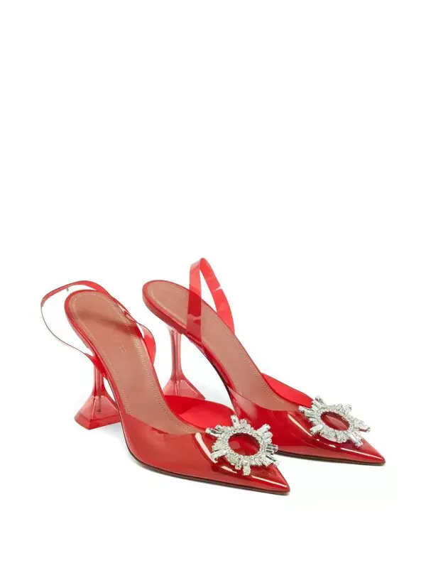 Amina Muaddi Begum Crystal-embellished Pumps - Red