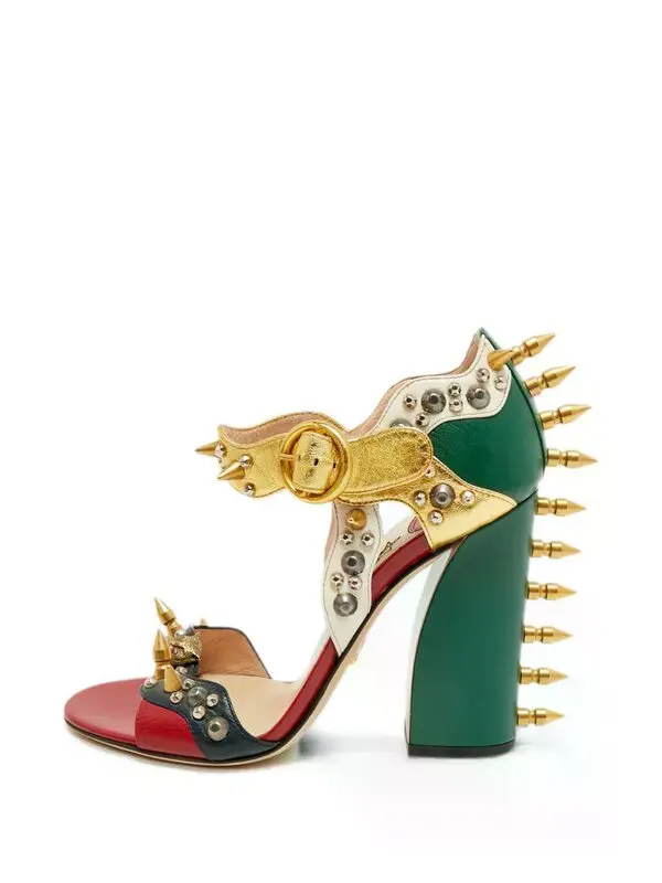 Gucci Malibu Spiked Ankle-strap Sandals