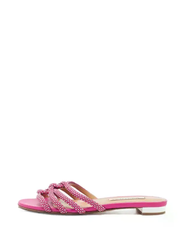 AQUAZZURA Moondust Crystal Sandals - Pink
