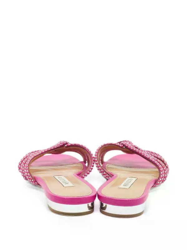 AQUAZZURA Moondust Crystal Embellished Sandals