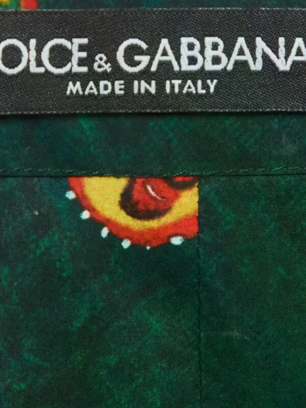 Dolce & Gabbana Cherry-print Pleated Skirt