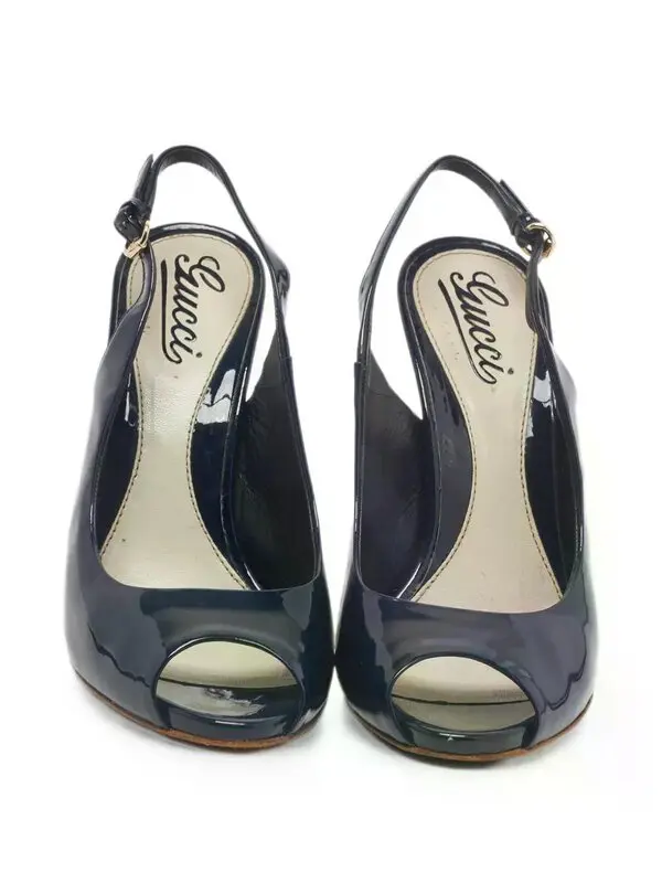 Gucci Peep-toe Slingback Pumps