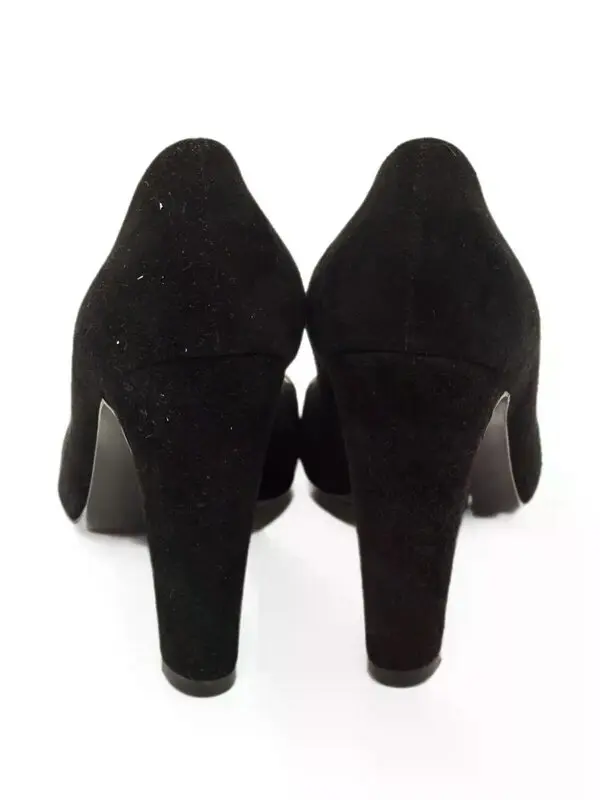 Manolo Blahnik Almond-toe Block-heel Pumps