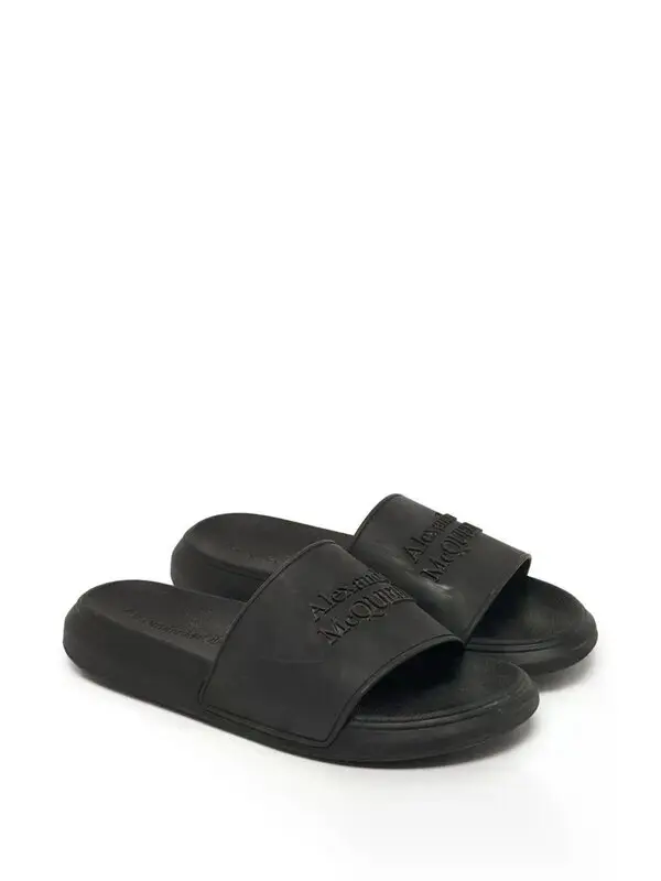Alexander McQueen Logo Embossed Slides