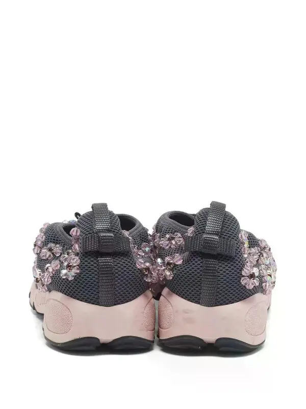 Dior Fusion Crystal Embellished Sneakers - Grey