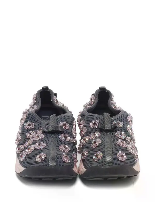Dior Fusion Crystal Embellished Sneakers - Grey