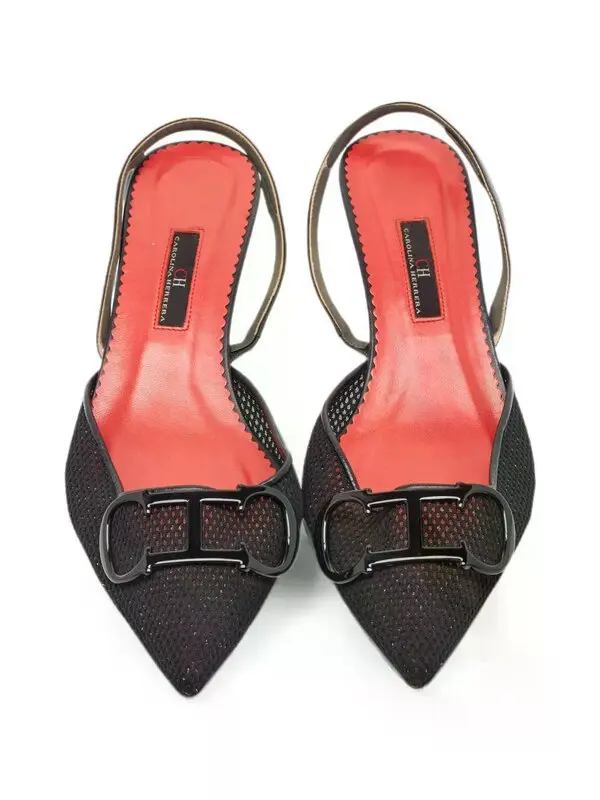 Carolina Herrera Mesh Slingback Pumps