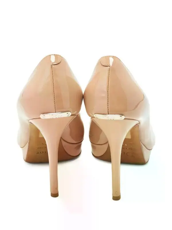 Dior Miss Peep-toe Patent Leather Pumps - Neutrals