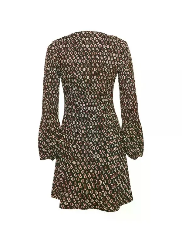 Maje Logo-detail Pattern Midi Dress