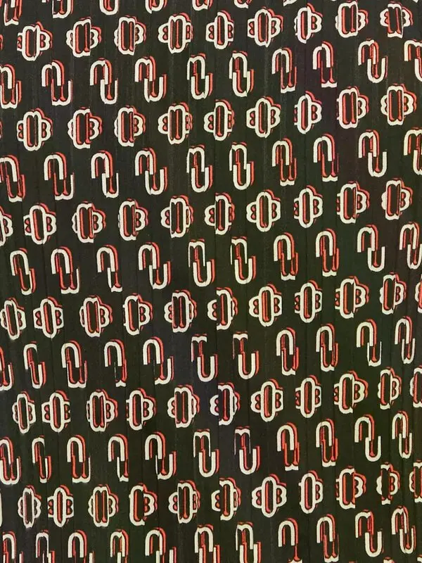 Maje Logo-detail Pattern Midi Dress