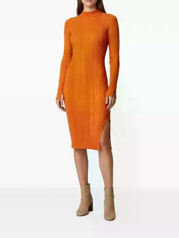 Jacquemus Rib-knit Midi Dress - Orange