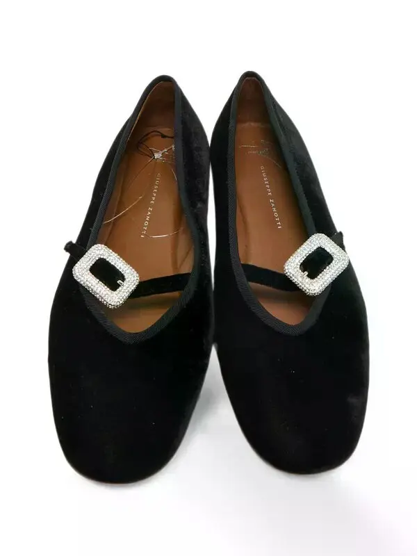 GIUSEPPE ZANOTTI Crystal-embellished Ballet Flats