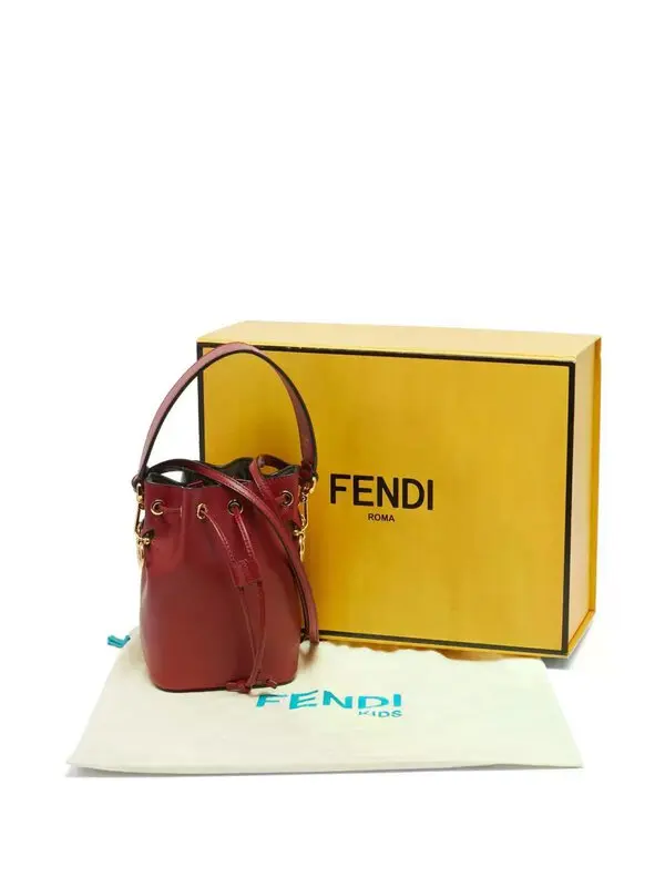 Fendi Mon Tresor Leather Bucket Bag - Red