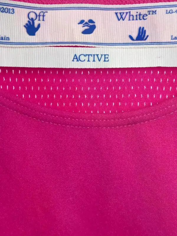 Off-White Logo & Arrows Print Cropped Top