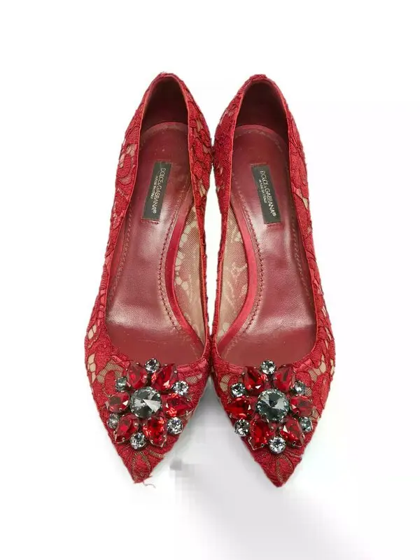 Dolce & Gabbana Bellucci Floral-lace Heeled Pumps