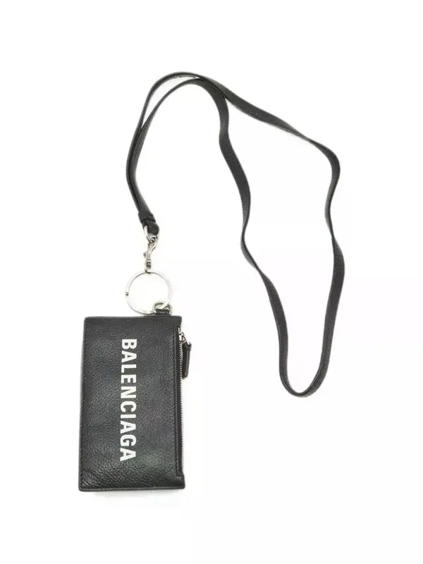 Balenciaga Cash Keychain Card Case - Black
