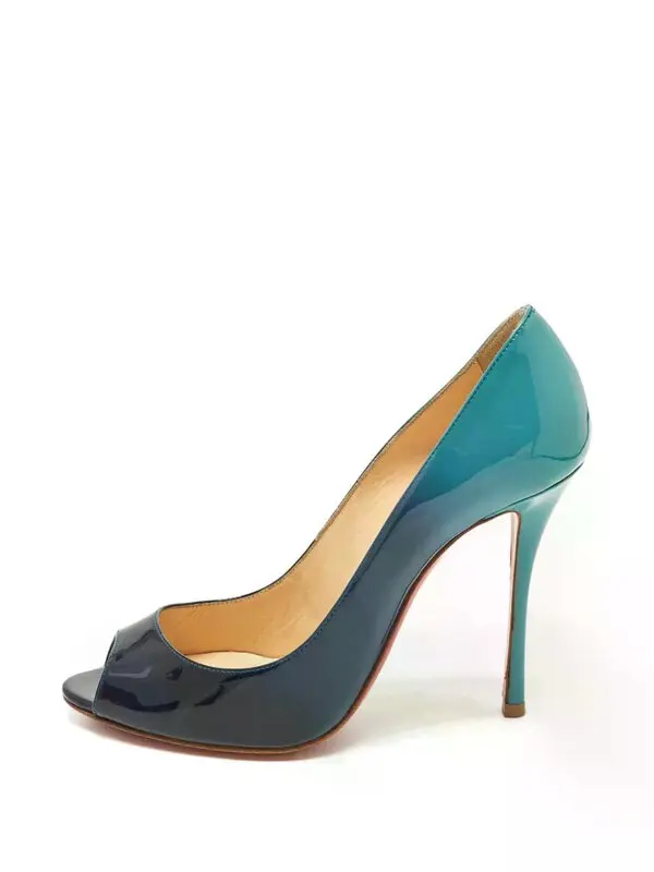 CHRISTIAN LOUBOUTIN Yootish Peep-toe High Stiletto Heel Pumps - Blue