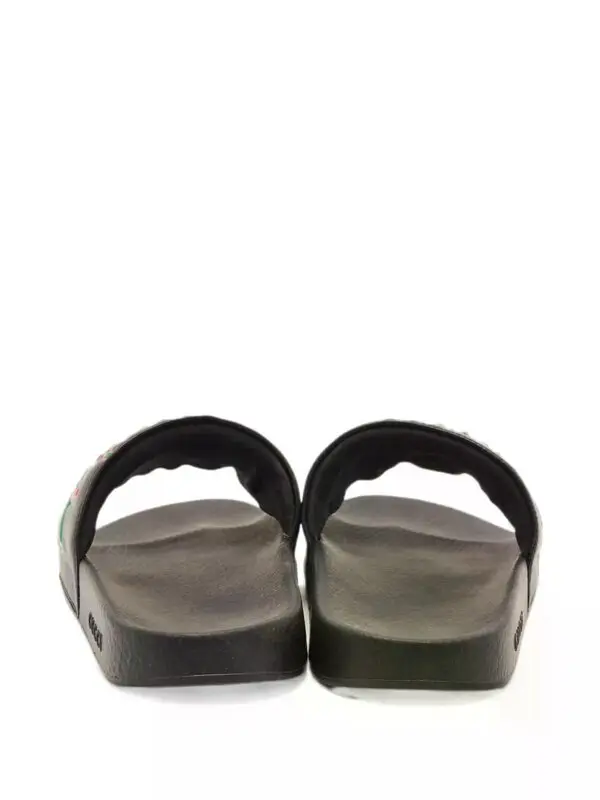 Gucci Logo-embossed Leather Slides
