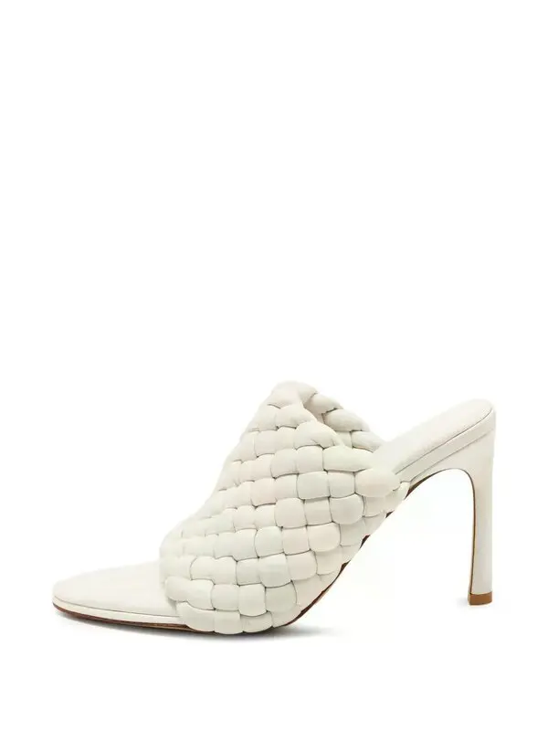 Bottega Veneta Curve Leather Sandals - White