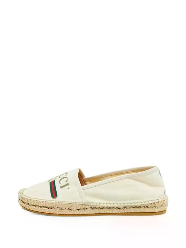 Gucci Logo-print Canvas Espadrilles - Neutrals