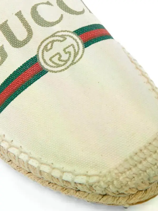 Gucci Logo-print Canvas Espadrilles