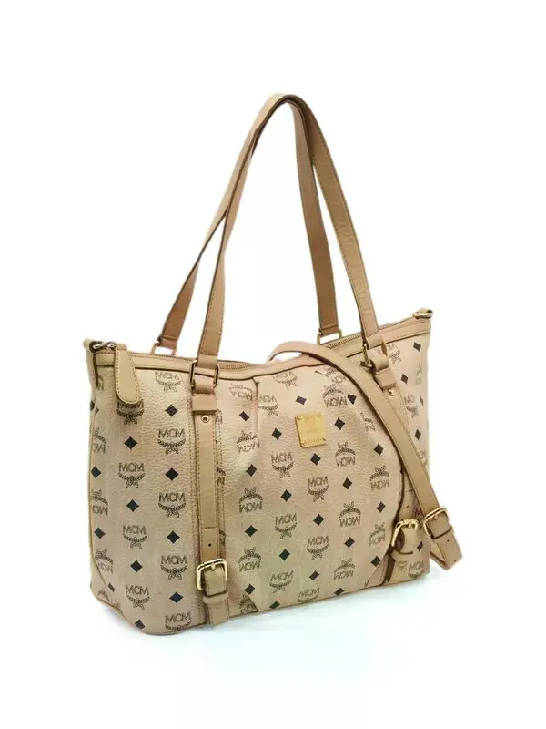 Mcm Visetos Tote Bag - Neutrals
