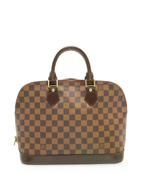 LOUIS VUITTON 2008 Alma Damier Ebene Tote Bag - Brown