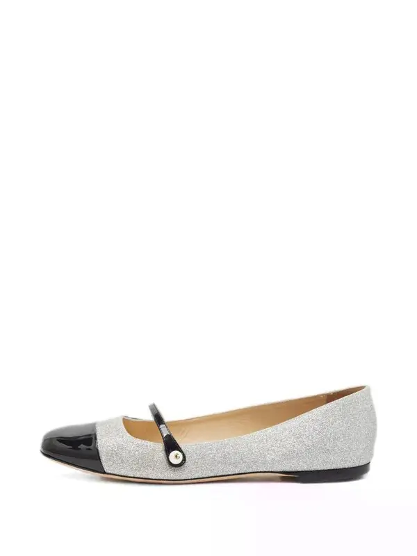 JIMMY CHOO Elisa Glitter Ballet Flats