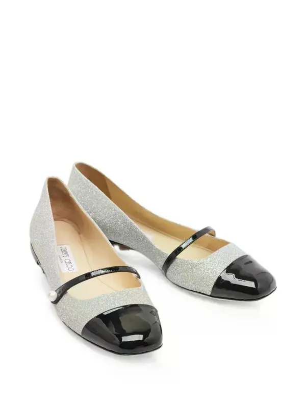 JIMMY CHOO Elisa Glitter Ballet Flats