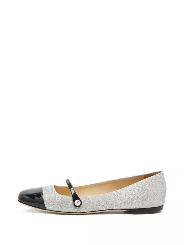 JIMMY CHOO Elisa Glitter Ballet Flats