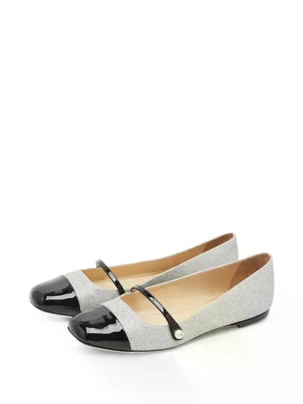 JIMMY CHOO Elisa Glitter Ballet Flats