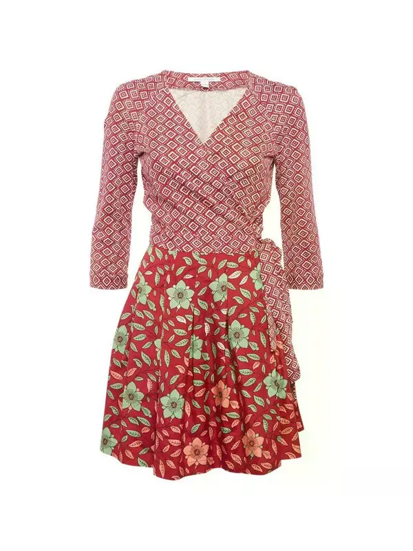 Diane Von Furstenberg Jewel Wrap Dress - Red