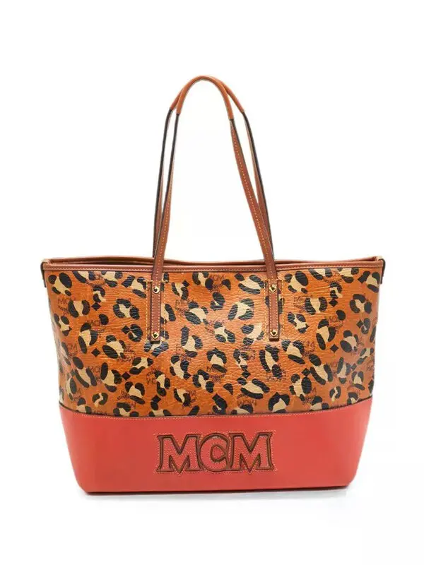 Mcm Heritage Leopard-print Tote Bag