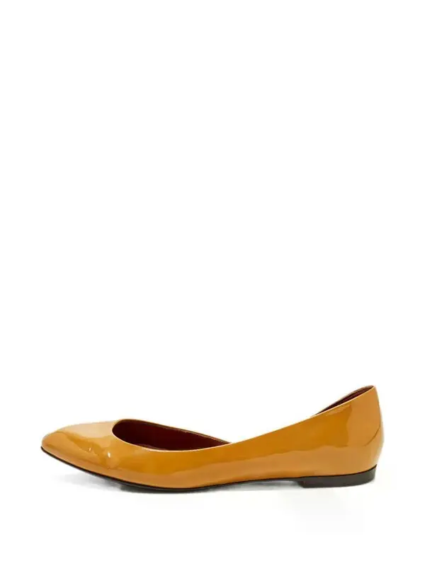 Bottega Veneta Patent Leather Ballet Flats - Brown